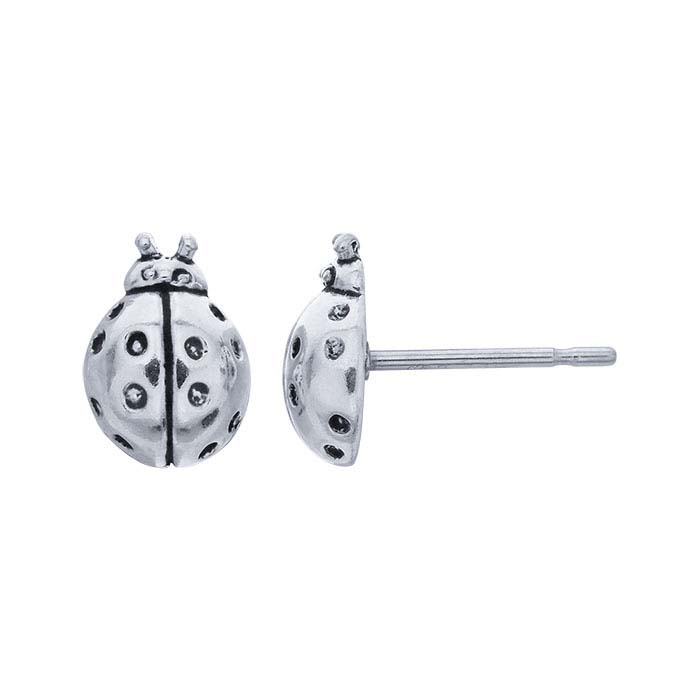 Sterling Silver Ladybug Post Earring - RioGrande