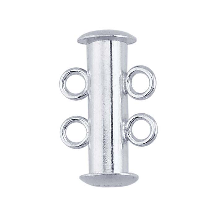 Sterling Silver Multi-Strand Tube Slide Clasp - RioGrande