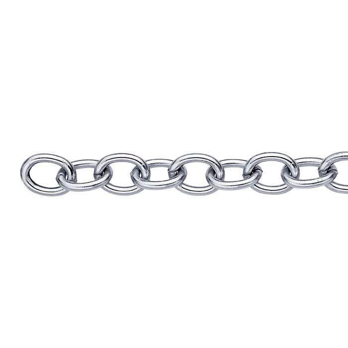 Stainless Steel 7mm Oval Cable Chain 20 ft. Spool