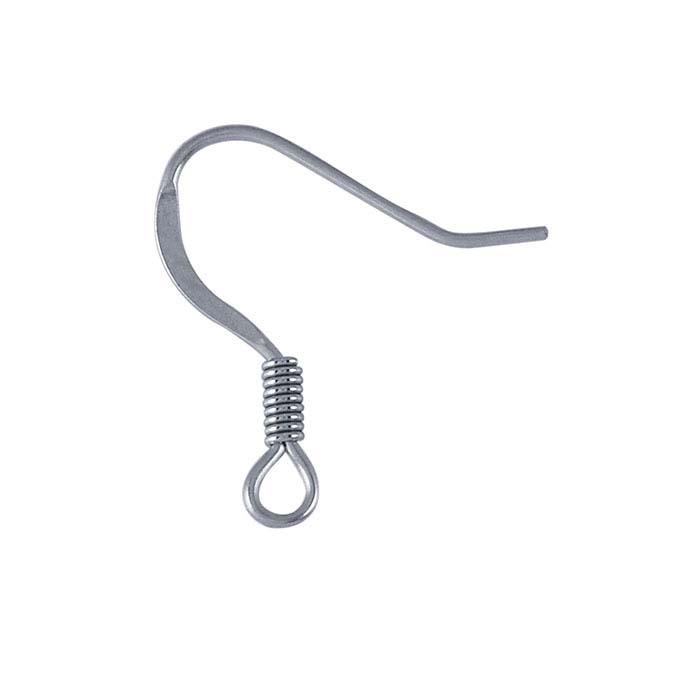 Stainless Steel Ear Wire with Loop and Coil - RioGrande