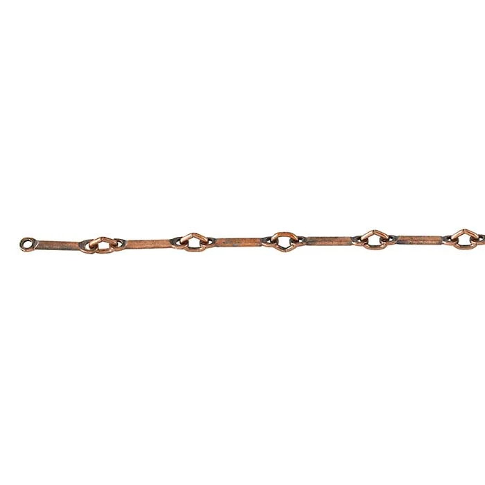 Steel Oxidized Copper-Plated 1mm Bar and Link Chain, 20-ft. Spool ...