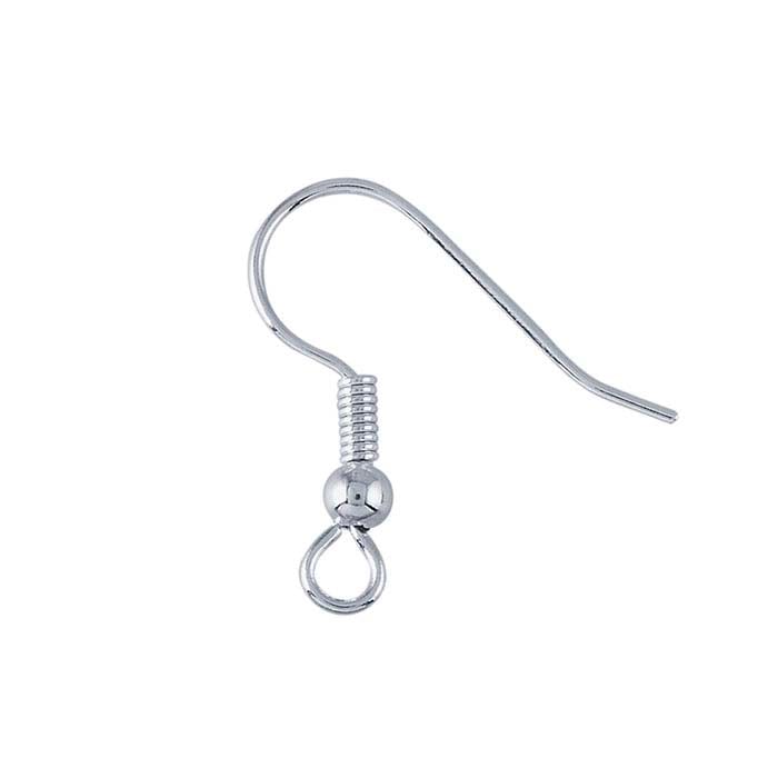 Brass Ear Wire with Loop, 3.2mm Bead and Coil - RioGrande