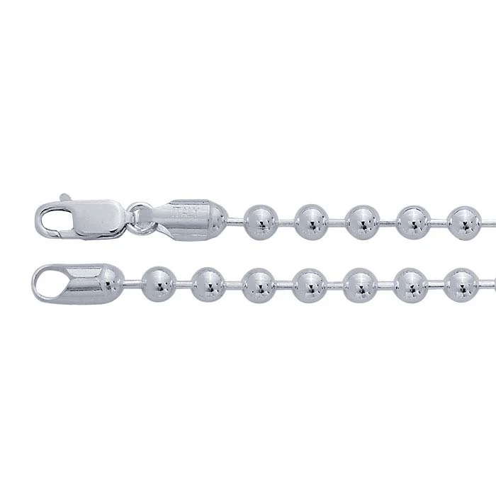 Sterling Silver 4mm Bead Chain Bracelet - RioGrande
