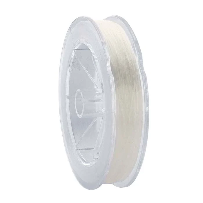 Elastic White .024" Beading Cord, 120 Meters - RioGrande