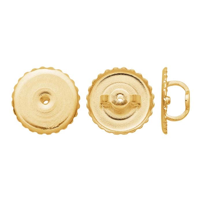 14K Yellow Gold Threaded Ear Nut - RioGrande