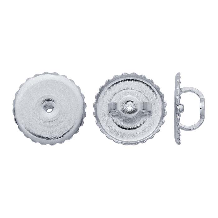 14K White Gold Threaded Ear Nut - RioGrande