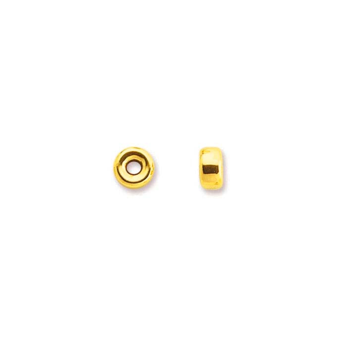 14K Yellow Gold Roundel Bead - RioGrande