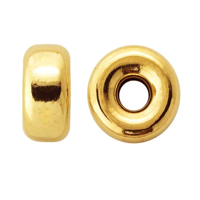 14K Yellow Gold Roundel Bead - RioGrande