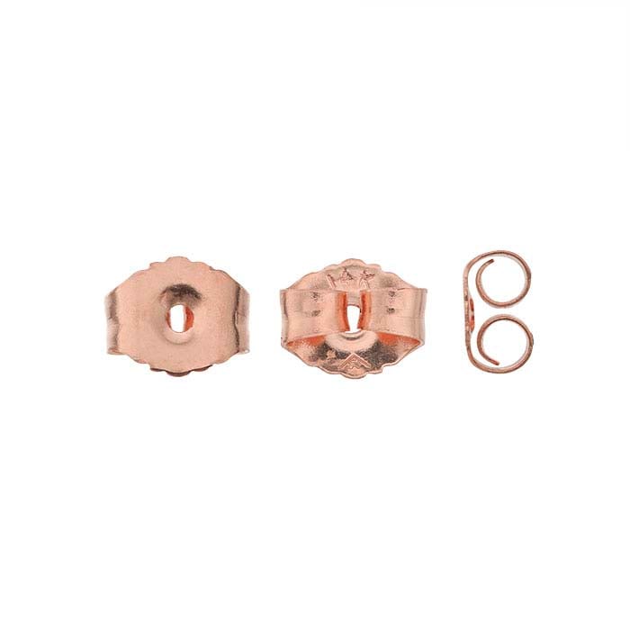 14K Rose Gold 5mm Friction Ear Nut - RioGrande