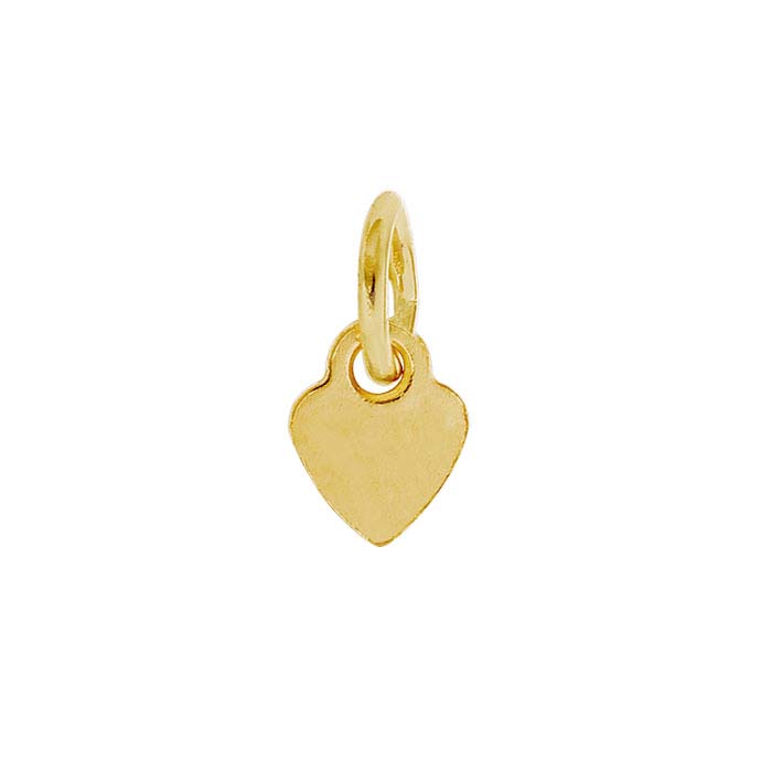 14/20 Yellow Gold-Filled 3.5mm Heart "1/20 14K" Tag with Ring - RioGrande