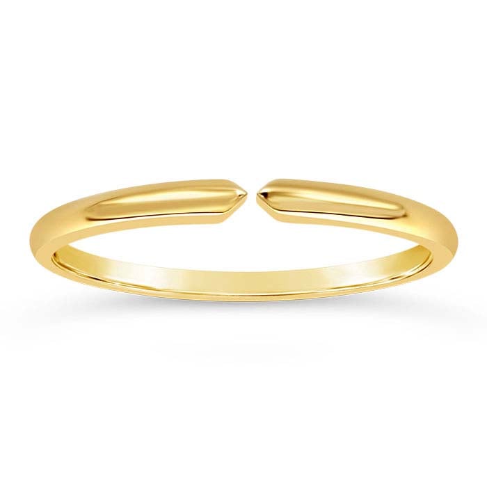 14K Yellow Gold Pinched Half-Round Ring Shank - RioGrande