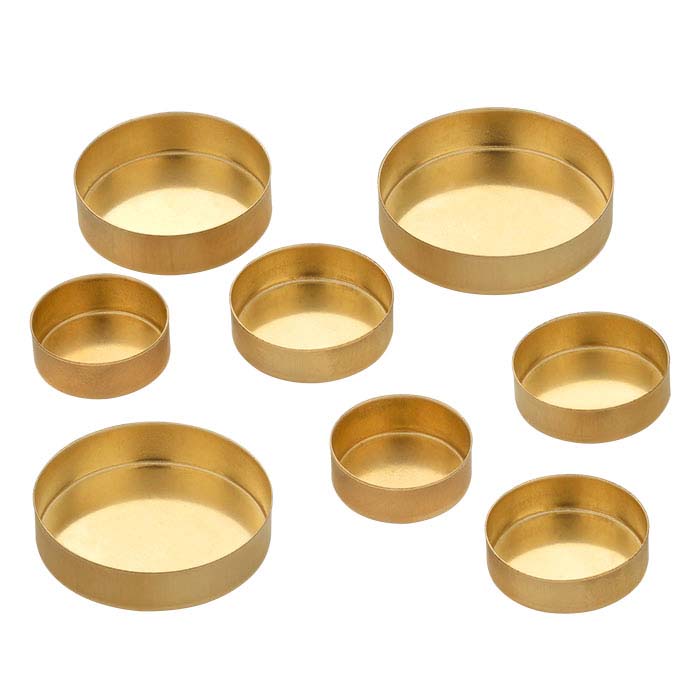 14/20 Yellow Gold-Filled 15mm Round High-Wall Bezel Cup Setting - RioGrande