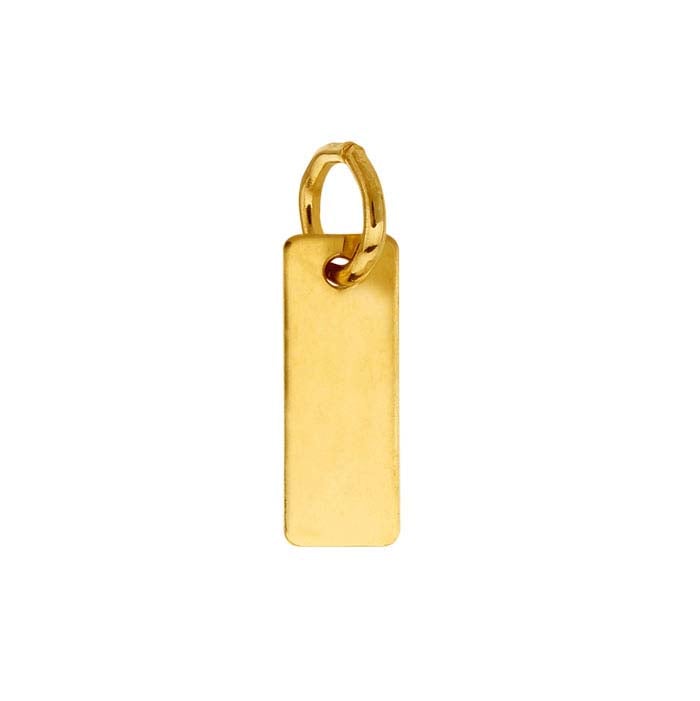 14/20 Yellow Gold-Filled 8 x 3mm Rectangle Tag with Ring - RioGrande