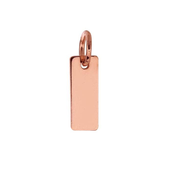 14/20 Rose Gold-Filled 8 x 3mm Rectangle Tag with Ring - RioGrande