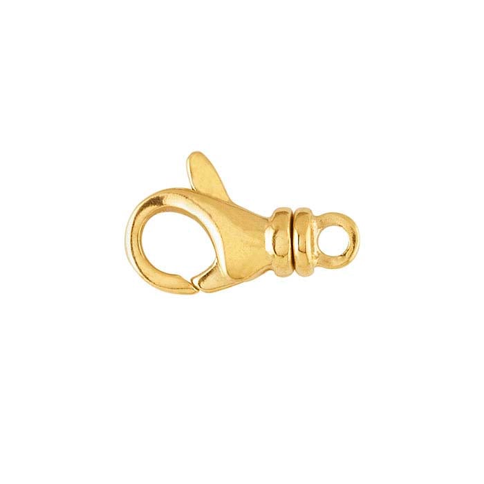 14K Yellow Gold Teardrop Swivel Lobster Clasp by Rio Grande
