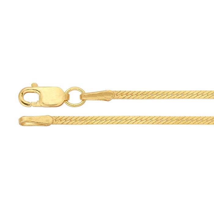 14 20 Yellow Gold Filled 1.3mm Herringbone Chain