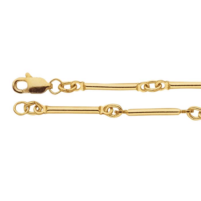 14/20 Yellow Gold-Filled 1.5mm Straight Bar & Link Chain - RioGrande