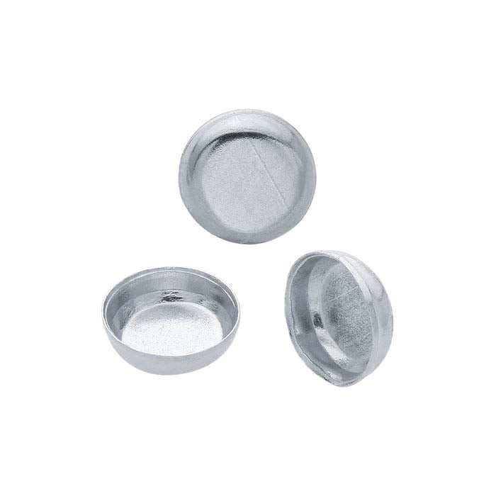 14K White Gold 4mm Round Bezel Cup Setting - RioGrande