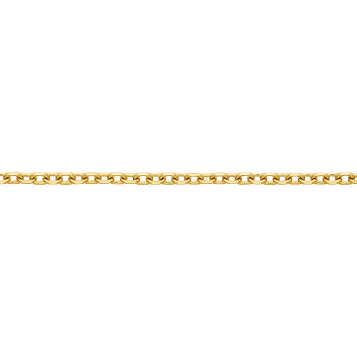 10K Yellow Gold 1mm Diamond-Cut Cable Chain - RioGrande
