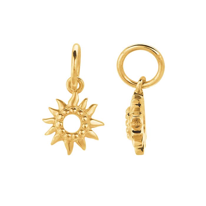 14K Yellow Gold Open Sun Charm - RioGrande