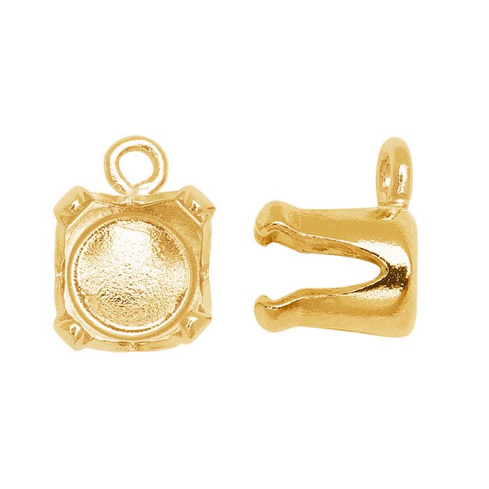 14/20 Yellow Gold-Filled 6mm Round Snap-In Component Mounting - RioGrande