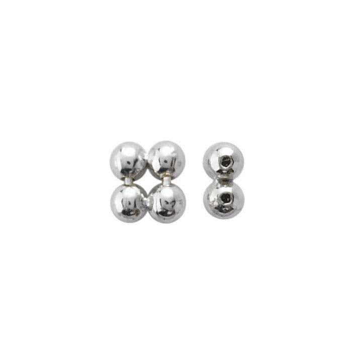 14K White Gold 2 x 1mm Quad Bead - RioGrande
