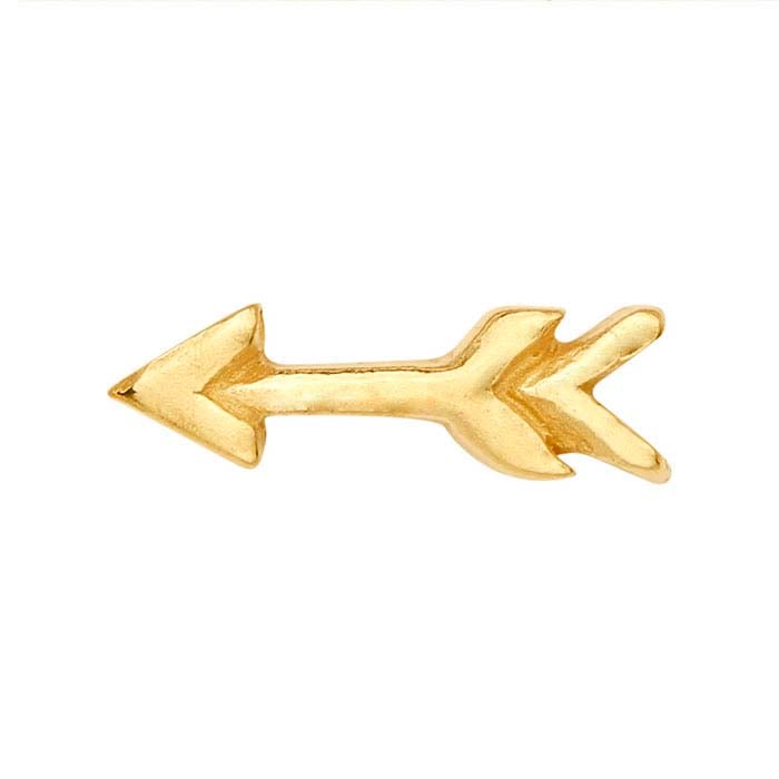 14K Yellow Gold Arrow Component for Floating Glass Lockets - RioGrande