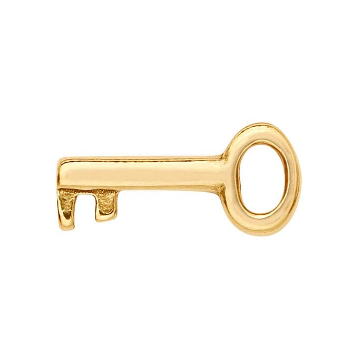14K Yellow Gold Key Component for Floating Glass Lockets - RioGrande