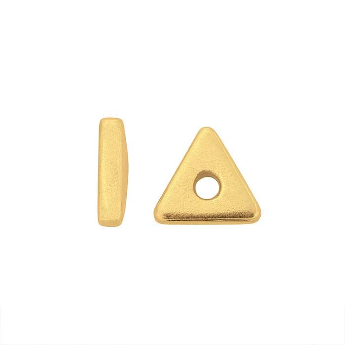 14K Yellow Gold 4mm Triangle Spacer Bead - RioGrande