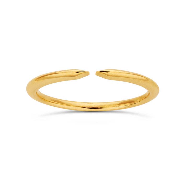 14K Yellow Gold Pinched Ring Shanks, 6-Prong - RioGrande