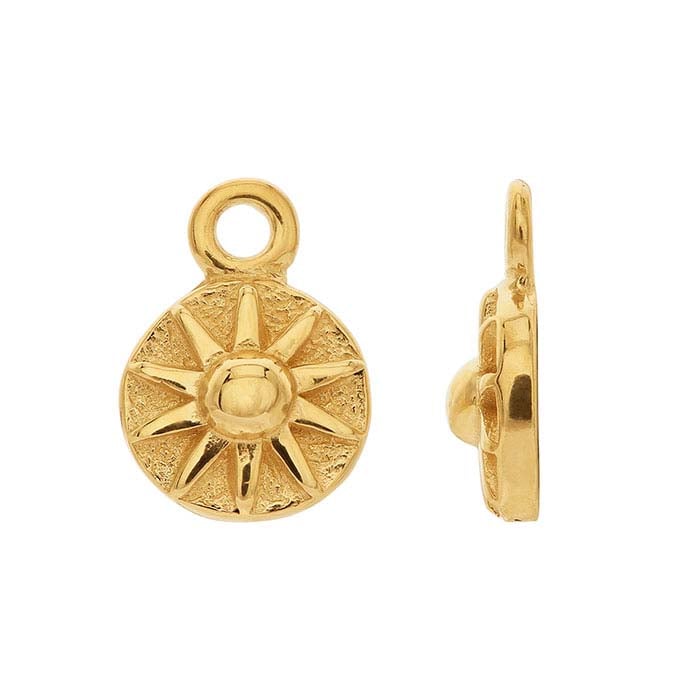14K Yellow Gold Mini Sun Charm - RioGrande