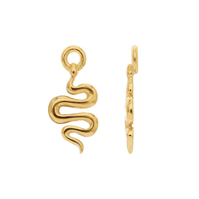14K Yellow Gold Snake Charm - RioGrande