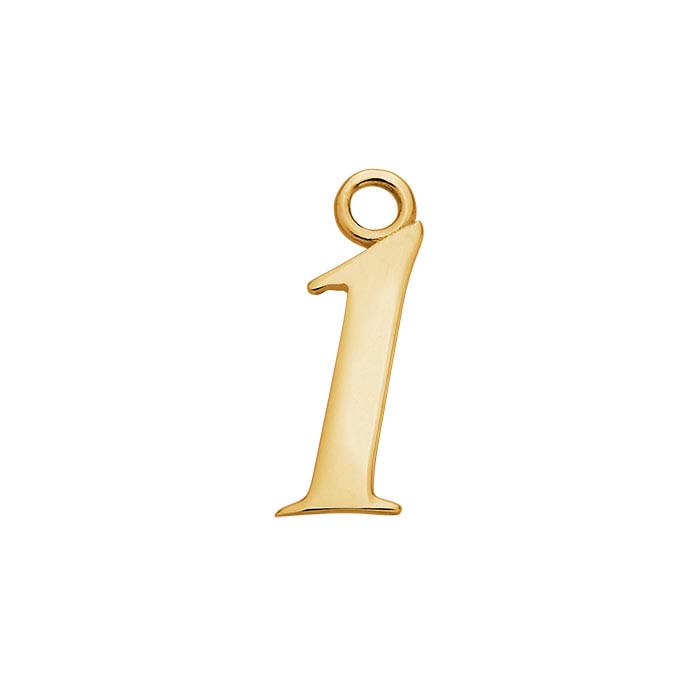 14K Yellow Gold Number Charm - RioGrande