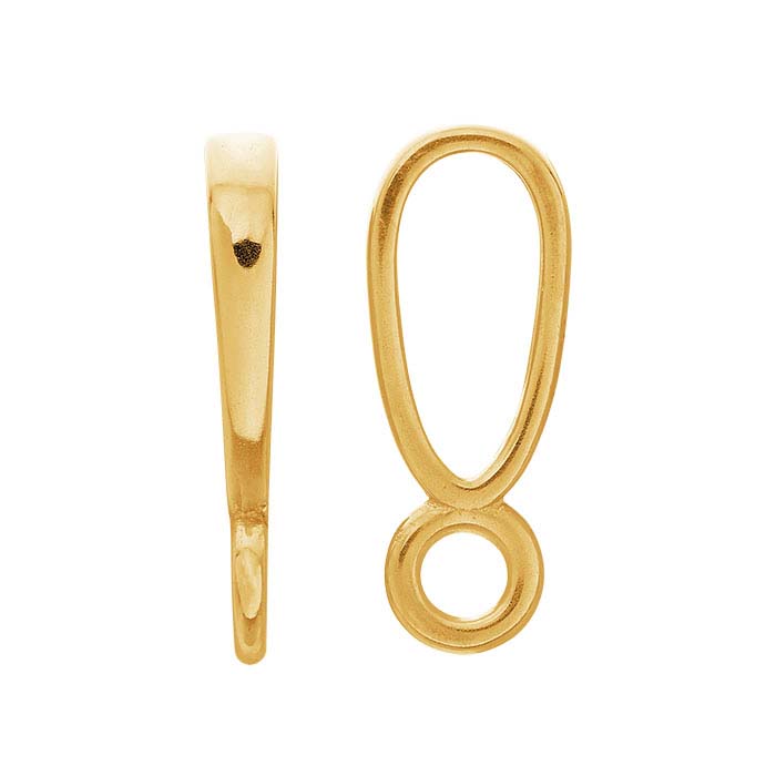 14K Yellow Gold Pendant Bail with Ring - RioGrande