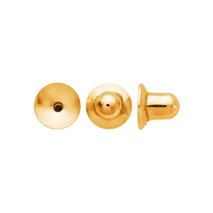 14K Yellow Gold 3.9mm Threaded Ear Nut - RioGrande