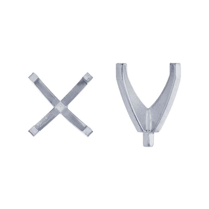 14K White Gold Round Tall 4-Prong Setting with Peg - RioGrande