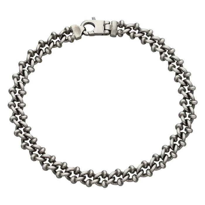 Sterling Silver 7.6mm Crab Chain Bracelet - RioGrande