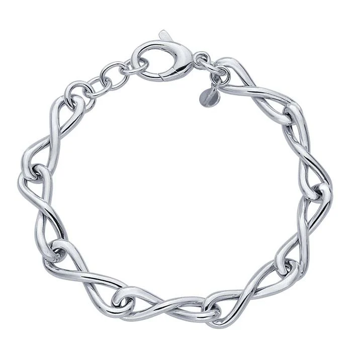 Sterling Silver 9mm Infinity Link Chain Bracelet - RioGrande