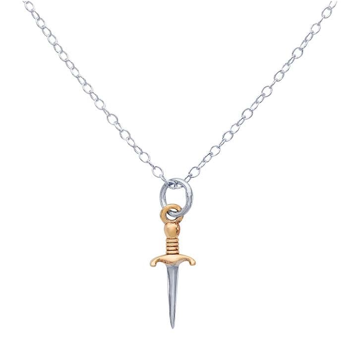 Sterling Silver Mini Dagger with Bronze Handle Necklace - RioGrande
