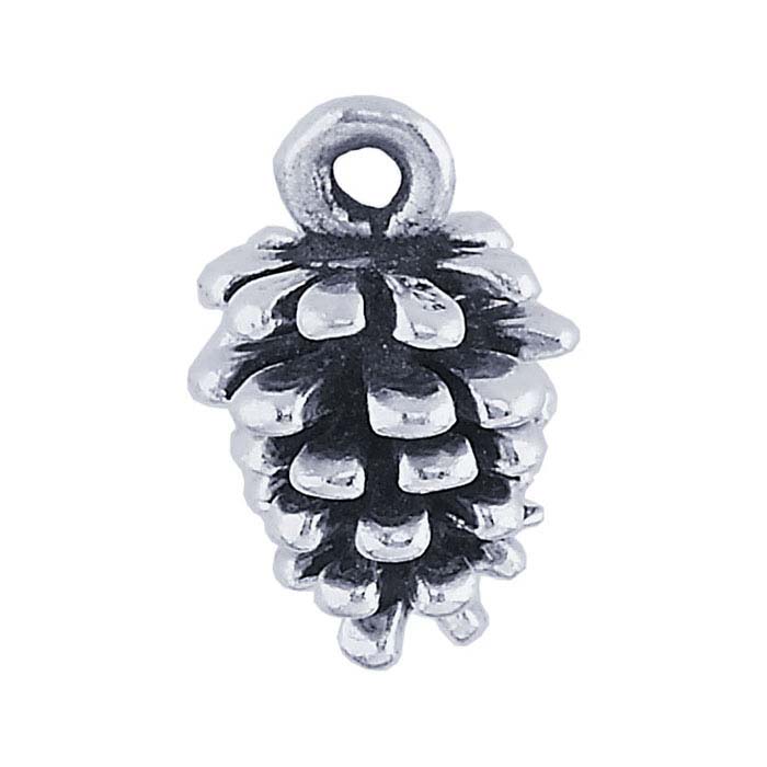 Sterling Silver 3D Pine Cone Charm - RioGrande