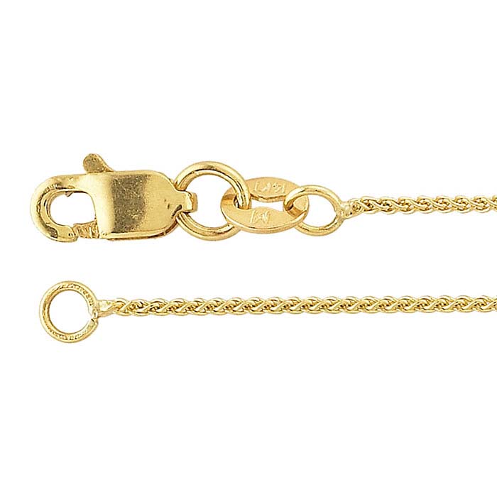 14K Yellow Gold Round Wheat Chain - RioGrande