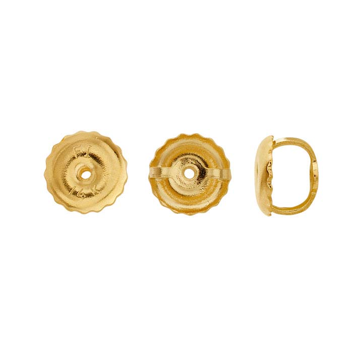 14K Yellow Gold Threaded Ear Nut - RioGrande