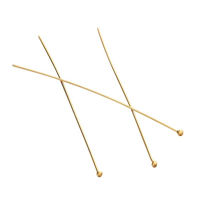 14/20 Yellow Gold-Filled 1.2mm Ball Head Pin, 26-Ga., 1/2 14/20 Yellow Gold-Filled 1.2mm Ball Head Pin, 26-Ga., 1/2