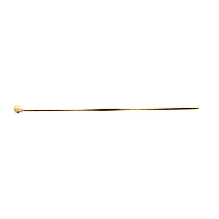 14/20 Yellow Gold-Filled 1.2mm Ball Head Pin, 26-Ga., 1/2 14/20 Yellow Gold-Filled 1.2mm Ball Head Pin, 26-Ga., 1/2