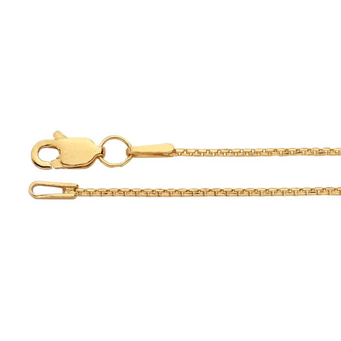 14kt yellow gold diamond cut round box chain store
