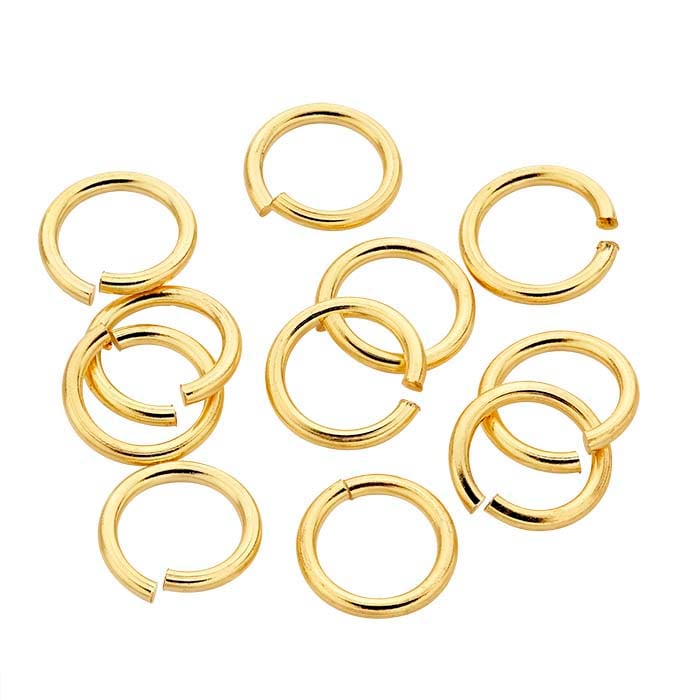 Brass Yellow-Finish Round Jump Ring - RioGrande