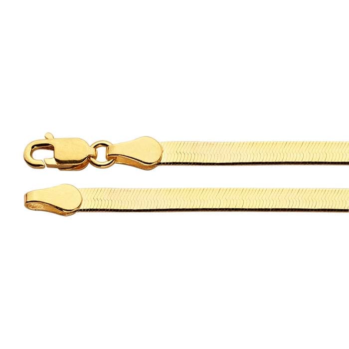 14K Yellow Gold 6.50mm Silky Herringbone Chain