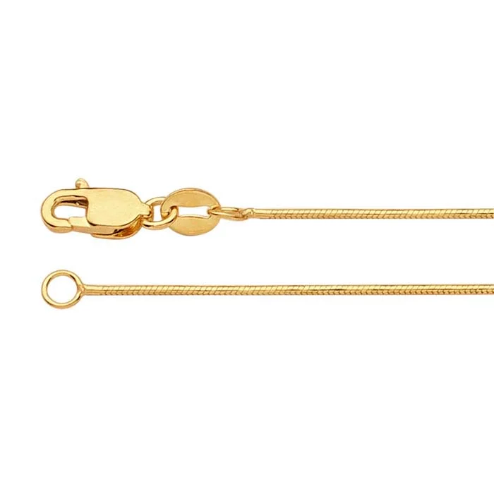 14K Yellow Gold Seamed Snake Chain - RioGrande