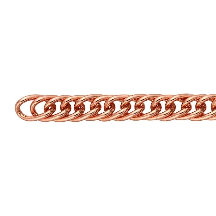 Copper 4mm Double-Curb Chain, 10-ft. Spool - RioGrande