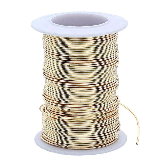 Beadsmith® Wire Elements Gold-Color Round Craft Wire, 20-Ga., 1/2-Hard ...
